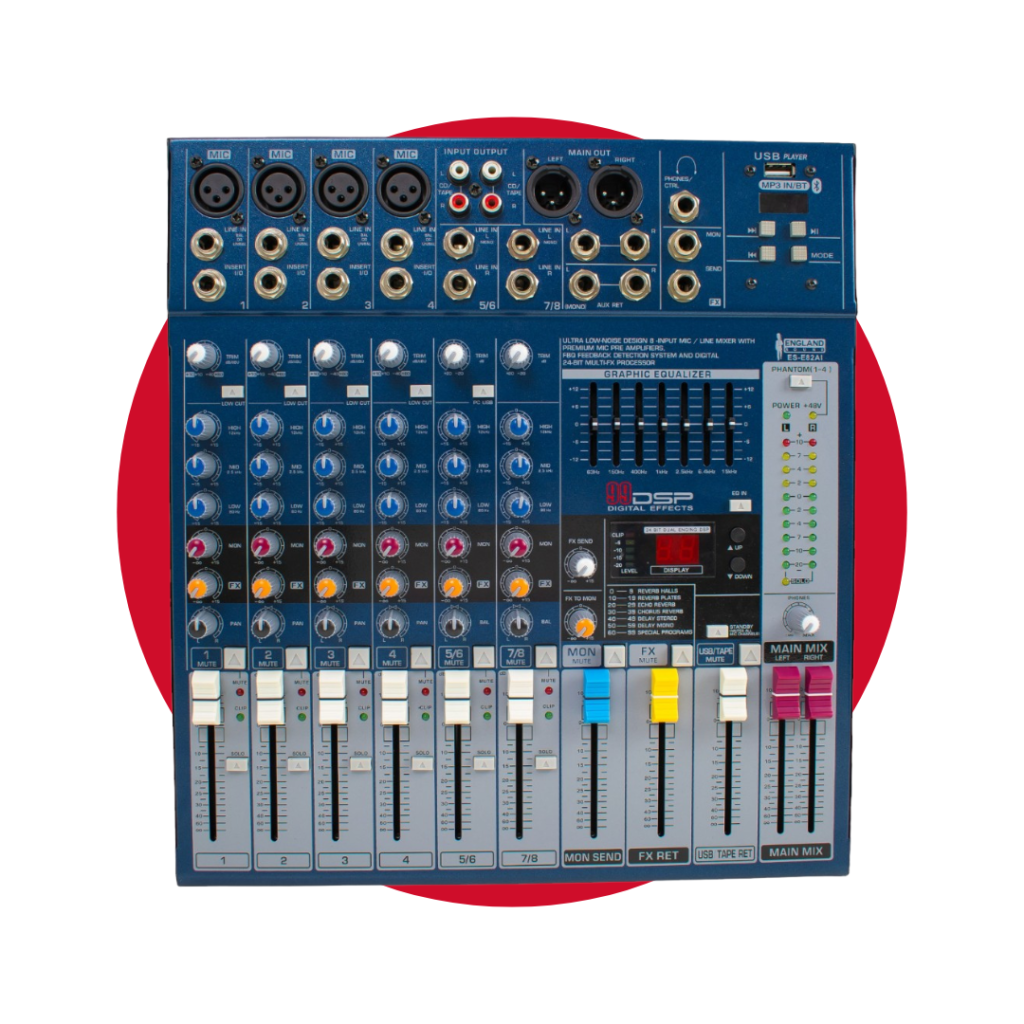 CONSOLA ENGLAND SOUND DE 8 CANALES ANÁLOGAS - TECNOCOSTO
